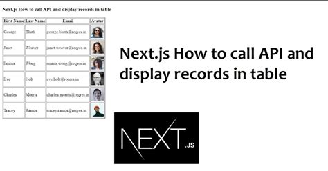 next js how to call api and display records in table tutorial101