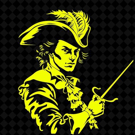 Premium Psd Png French Cavalier With A Rapier And Feathered Hat Elegant And Medieval Warrior