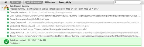 Xcode 4 Custom Build Step Before Compile Stack Overflow