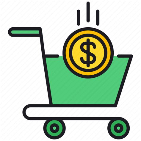 Dollar Money Shopping Cart Icon