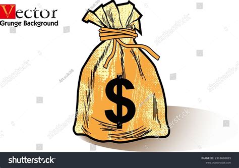 Cartoon Dollar Sign Bag