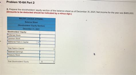 Solved Required Information Problem 10 6a Record Equity