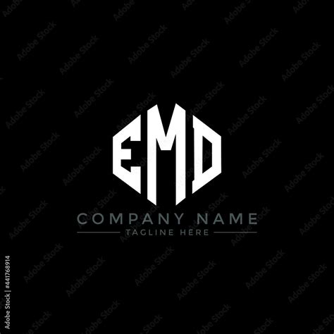 Emd Letter Logo Design With Polygon Shape Emd Polygon Logo Monogram Emd Cube Logo Design Emd