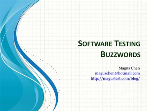 Software Testing Buzzwords Pptx