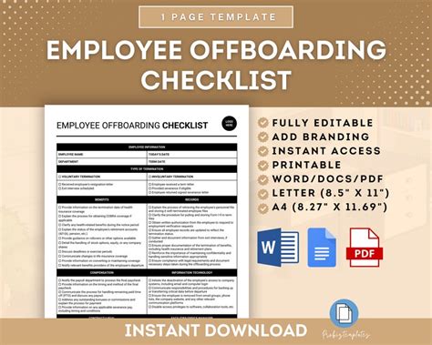 Employee Offboarding Checklist Template Employee Exit Checklist
