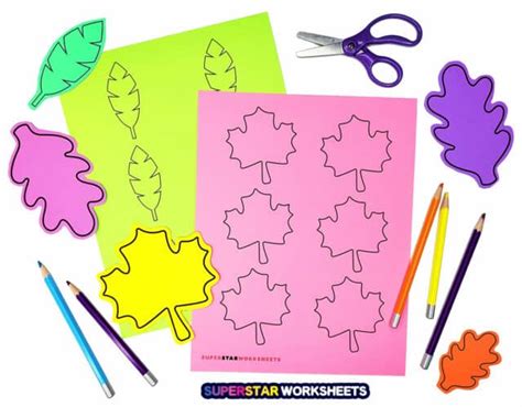 Leaf Template Free Printables Superstar Worksheets