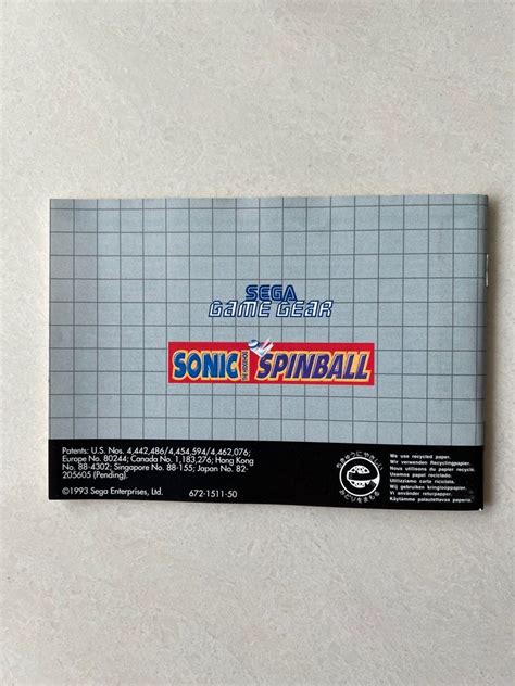 Sega Gamegear Cartridge Sonic Spinball Video Gaming Video Games Others On Carousell