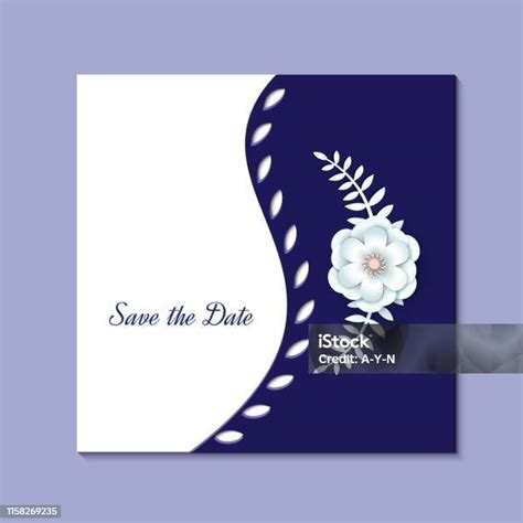 시트에 꽃 구성 종이 컷 디자인 흰색과 파란색 색상의 종이 판타지 꽃 장식과 아름다운 배경 템플릿 인사말 전단지 날짜 카드 벡터 일러스트를 저장 3차원 형태에 대한 스톡