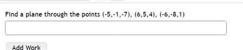 Solved Find A Plane Through The Points Chegg