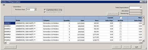 Fixed Asset Report