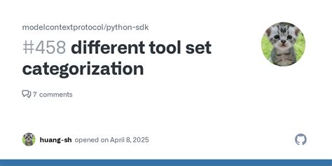 Different Tool Set Categorization · Issue 458 · Modelcontextprotocol