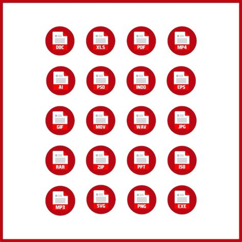 Premium Vector File Type Icons