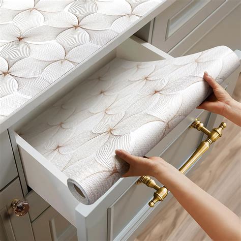 Quttisay Shelf Liner For Kitchen Cabinetsnon Adhesive