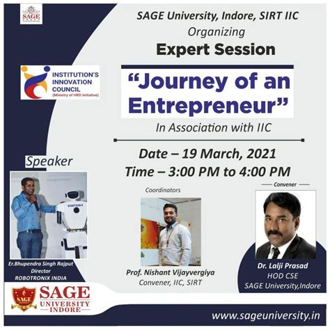 Sage Cseit Department Sage Universityindore On Linkedin Sageuniversityindore Sirt
