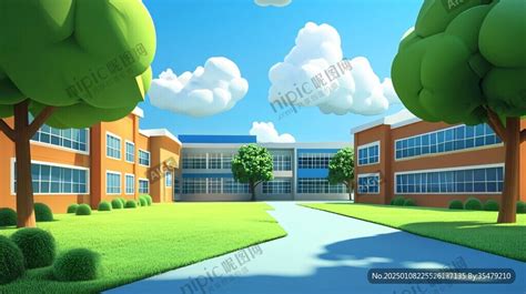 Ai创作图校园学校中学小学 简约大气学校 清爽校园背景 简约创意校园 教学楼背景图 校园海报场景素材 校园背景图 教学楼插画 校园绿化校园建筑 学校氛围造型 小学全景视角 教学楼素材 校园氛围