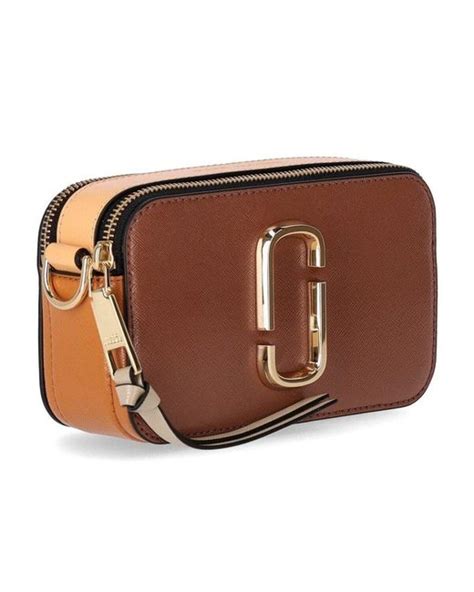 Marc Jacobs The Snapshot Leather Cross Body Bag In Brown Lyst