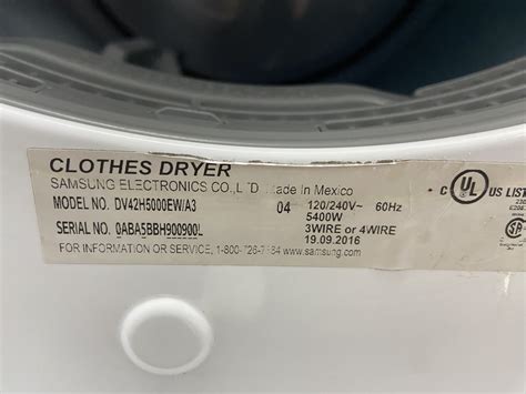 Used Samsung Washer And Dryer Set Wf42h5000aw A2 Dv42h5000ewia3