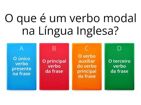 Verbos Modais Em Inglês Questionário Verbos Modais Em Inglês Questionário