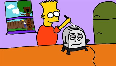 Bart Simpson Sticks Knife Into Brave Litle Toster By Crazyhombre On