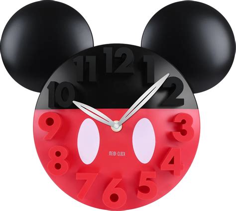 Meidi Clock Mickey Mouse Concept Wall Clock 3d Numbers Silent Quartz