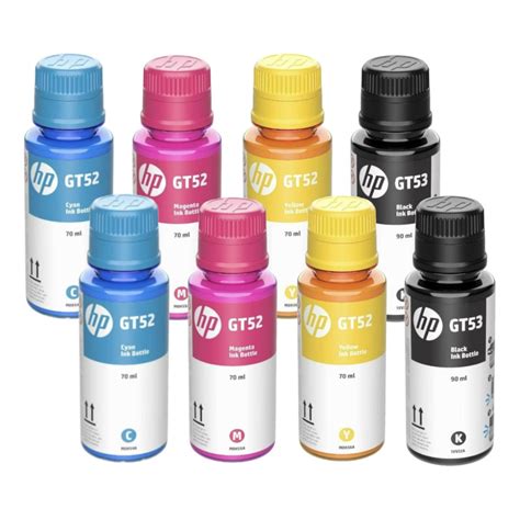 Tintas Impresora Hp 8 Pack 6 Color Gt52 Y 2 Negra Gt53 Walmart En Línea