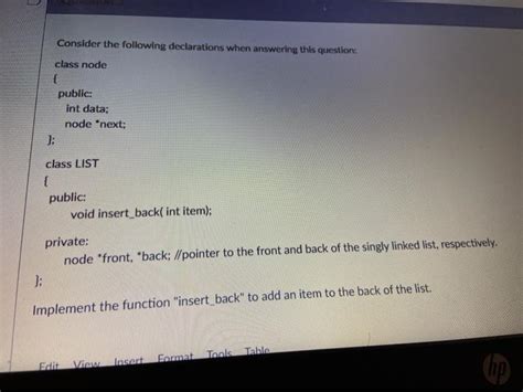 Solved Consider The Following Declarations When Answering Chegg