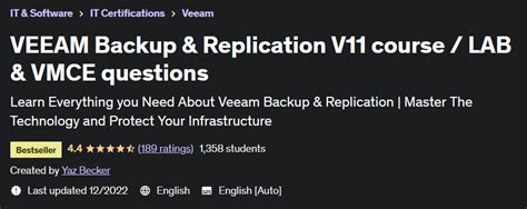 Veeam备份和复制v11课程实验和vmce问题2022 7 Veeam Backup And Replication V11 Course