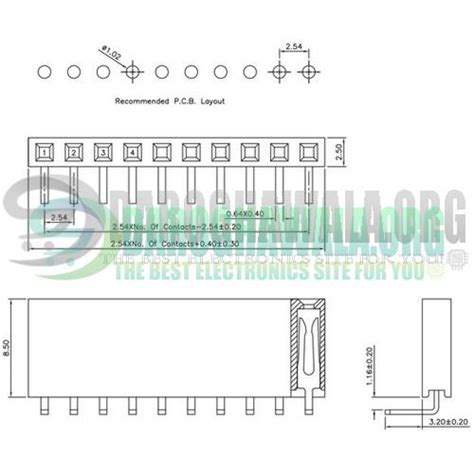2 54mm Pitch 40 Pin Single Row Female Header Strip In Pakistan