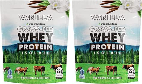 Opportuniteas Vanilla Whey Protein Powder Grass Fed Whey Isolate For