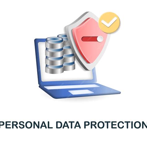 개인 데이터 보호 아이콘 Fintech 산업 컬렉션에서 3d 일러스트레이션 웹 디자인 템플릿 인포그래픽을위한 창의적 인 개인 데이터 보호 3d 아이콘 프리미엄 벡터