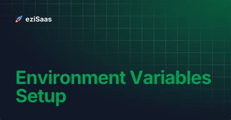 Environment Variables Setup EziSaas