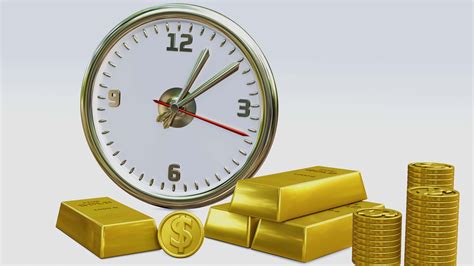 Animated 3d Wall Clock Animated 3d Wall Clock Coins And Gold Bars 4k Videos Illustration Of