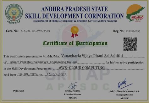 Awscertified Cloudcomputing Apssdc Workshop Carriergrowth… Sahithi Vanacharla