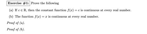 solved prove the following a if c∈r then the constant