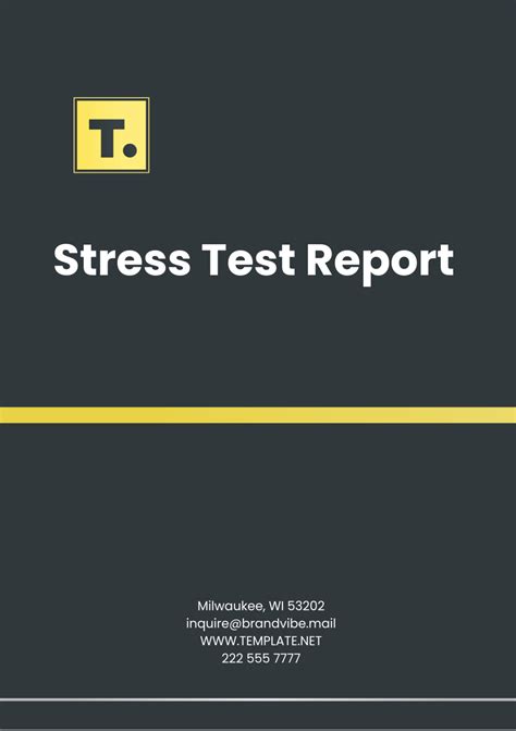 Free Stress Test Report Template To Edit Online