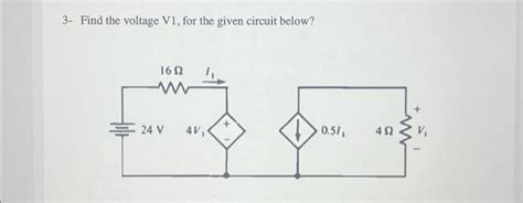 solved find the voltage v1 for the given circuit below 16