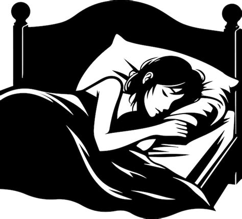 Uma Menina Dormindo Na Cama Silhueta Vetor 18 Vetor Premium