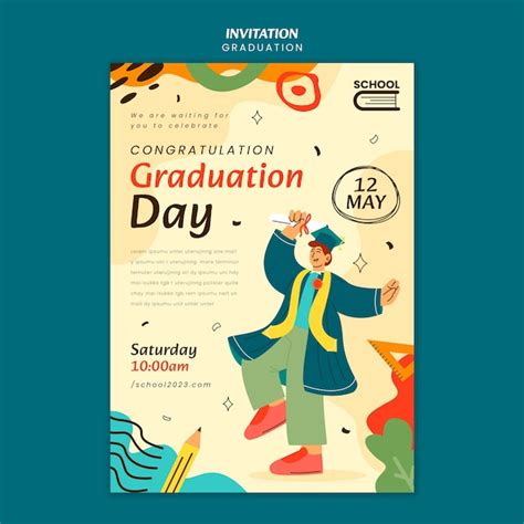 Premium Psd Graduation Celebration Invitation Template