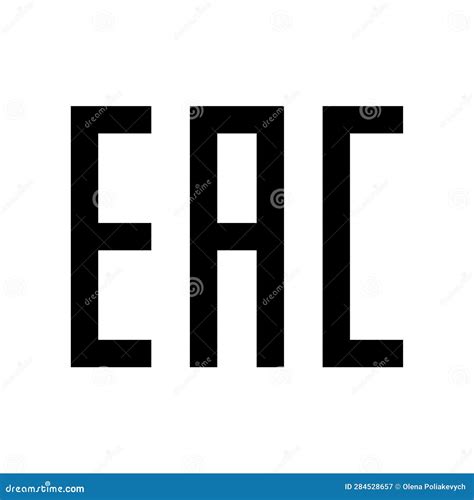 Eac Sign Eurasian Conformity Mark Symbol Vector Illustration Eps 10 Stock Vector