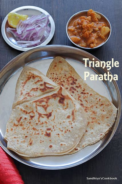 Sandhiyas Cookbook Triangle Paratha Layered Paratha Paratha Recipe