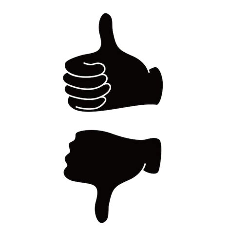 Premium Vector Bad And Good Hand Gesture Design Recommend Sign And Symbol