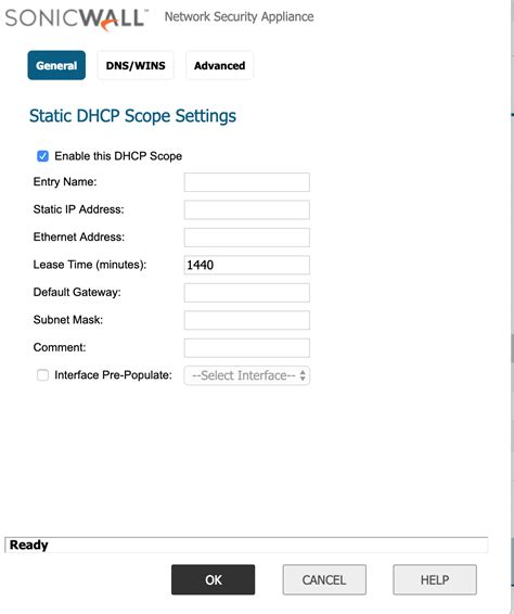 setting static ip on a sonicwall router r casanode