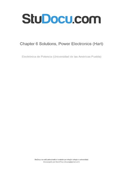 Chapter 6 Solutions Power Electronics Hart Viewer Xdocs Pdf