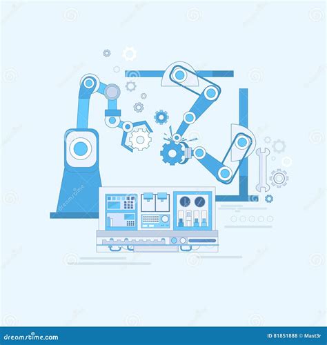 Automation In Production Vector Illustration 87811944