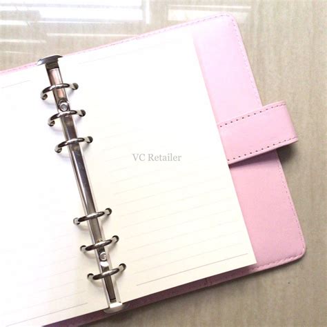A6 6 Holes Lined Loose Leaf Binder Refill Hobbies And Toys Stationary