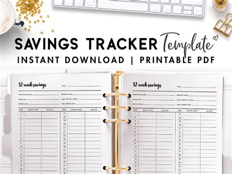 Download Savings Tracker Template PDF World Of Printables