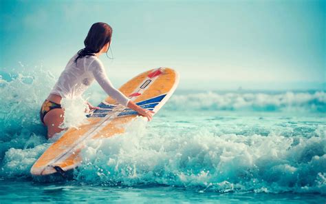 Download Sexy Beach Surfing Wallpaper Wallpapers Com