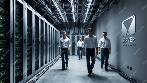 Hightech Server Room Image With Modern Infrastructure Premium Ai