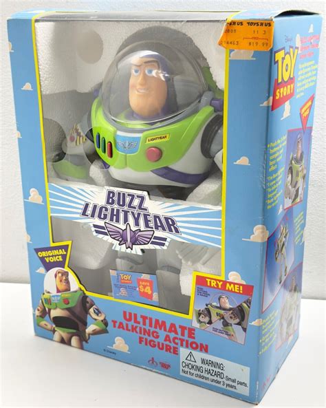 1995 Toy Story Buzz Lightyear Figure Pixar Disney Thinkway Toys Box