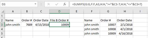 excel index match based on date criteria within two files stack